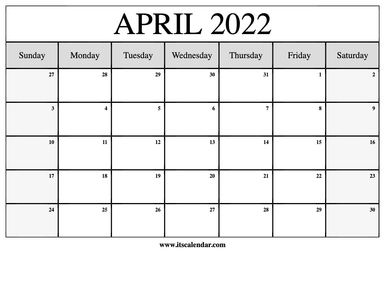 Free Printable April 2022 Calendars Printable April 2022 Calendar Free Printable April 2022 Calendars Printable April 2022 Calendar
